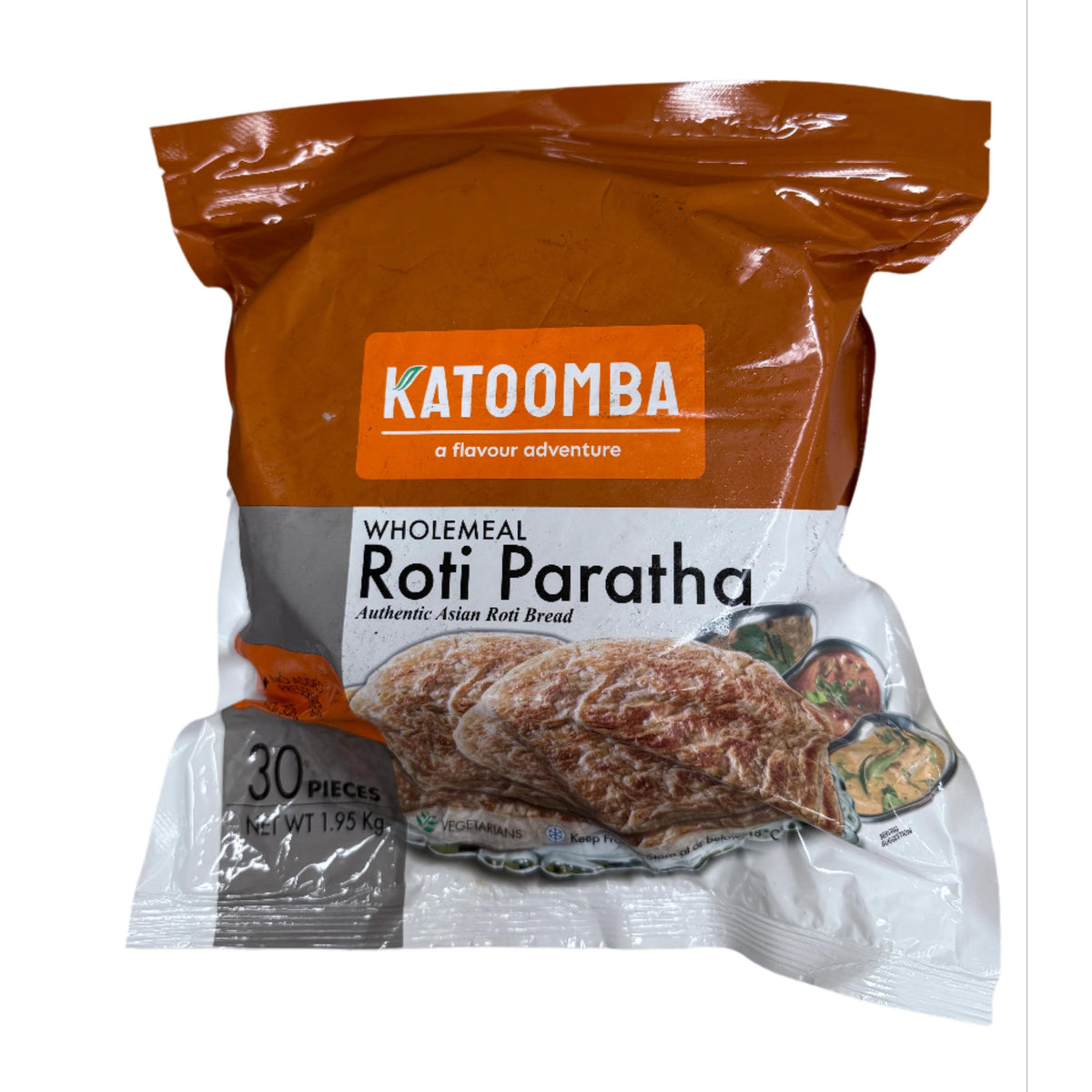 Katoomba Wholemeal Roti Paratha 65 gm * 30 pcs – Rice Spice & Dice