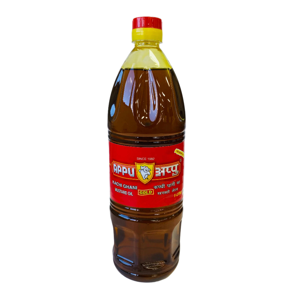 Appu Kachi Ghani Mustard Oil Gold 1 Lt – Rice Spice & Dice