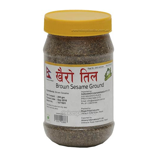 84 Cuisine Khairo Til Powder Brown Sesame 200Gm – Rice Spice & Dice